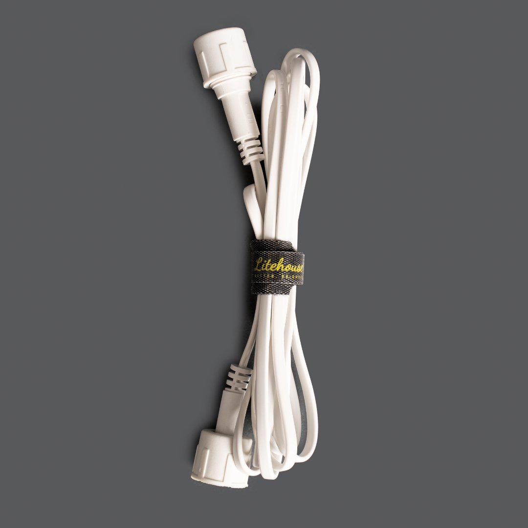 2m Extension Cord for Plug-In Mini Bulb String Lights - 220-240V, Whit