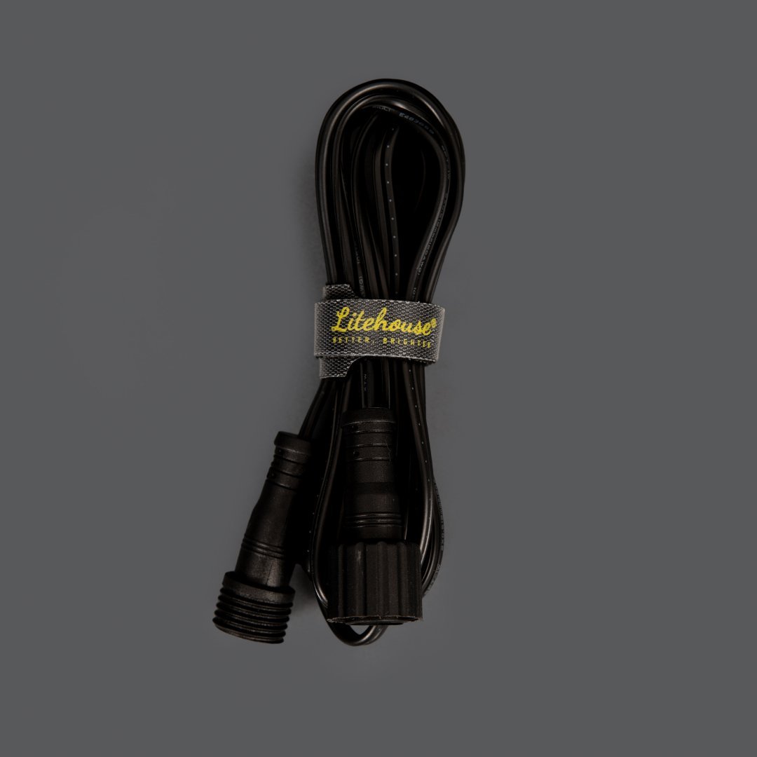 2m Extension Cord for USB Mini Bulb String Lights - 5V, Black